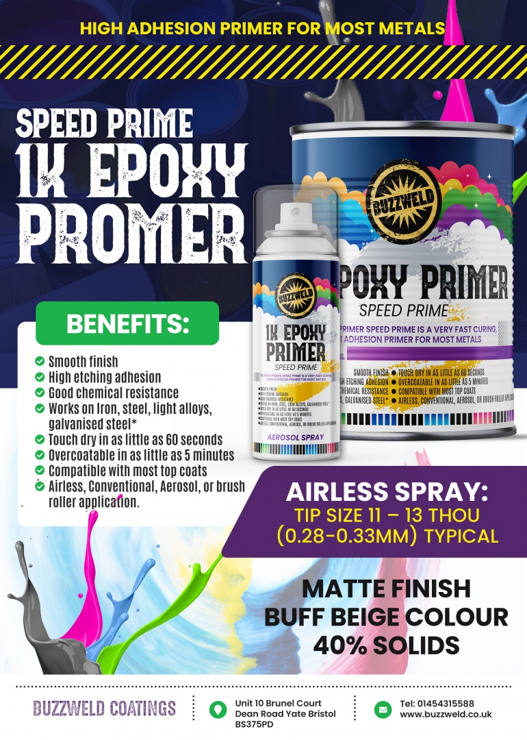 1K Epoxy Primer Speed Prime | Buzzweld