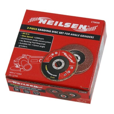 60-Grit 115mm Flap Discs Pack for Metal Finishing