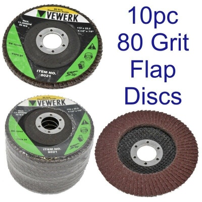 80-Grit Flap Discs Pack for Polishing & Finishing