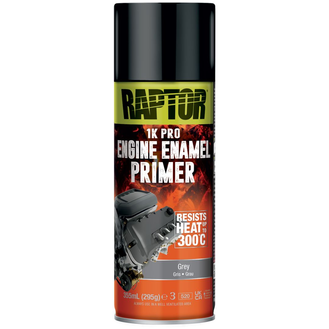 Grey Engine Enamel Primer - 300°C Heat Resistant