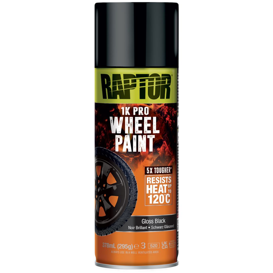 High-Temperature Gloss Black Wheel Paint - Raptor Aerosol